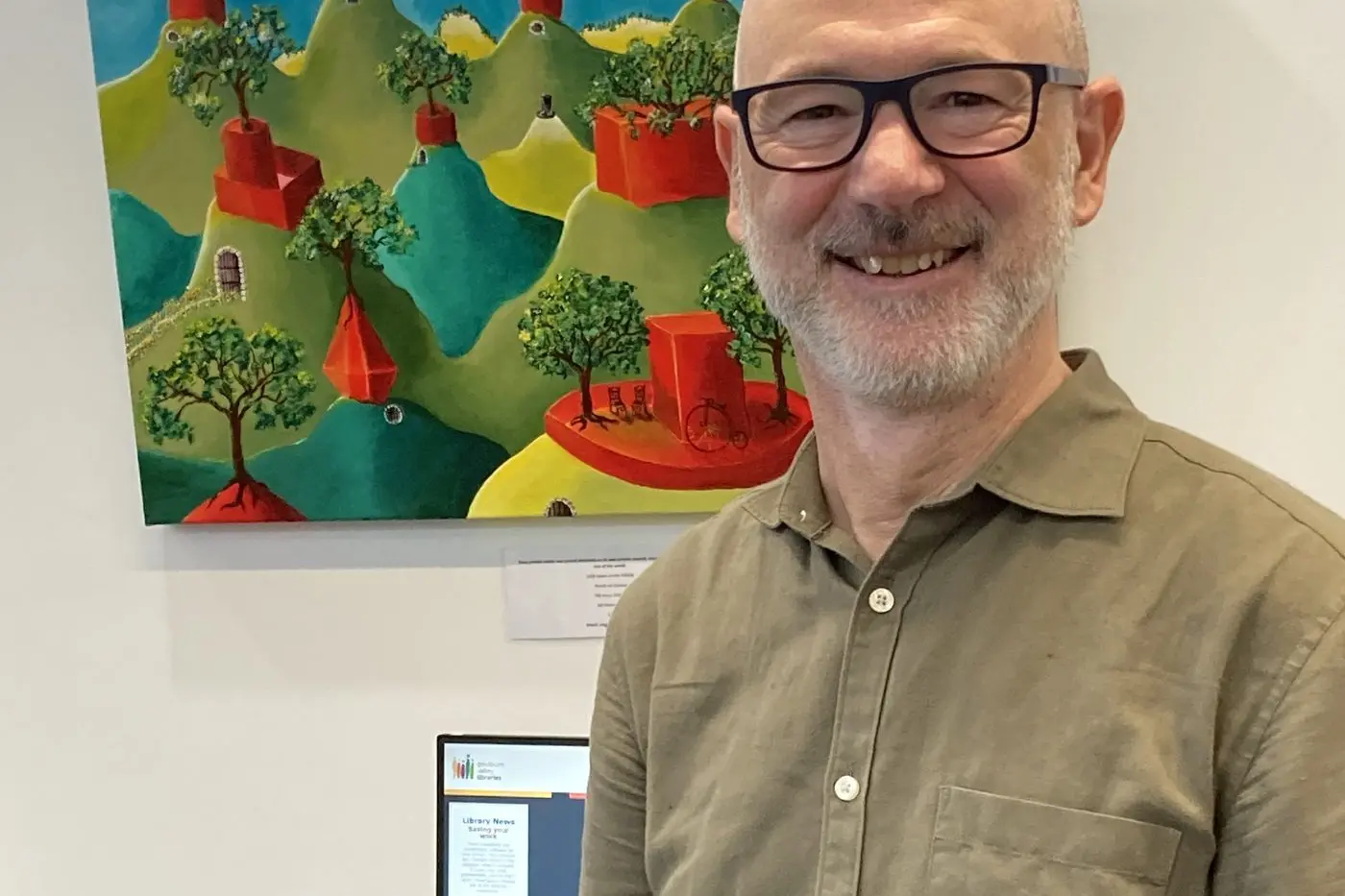 Melbourne artist Bill Potiris inspired by Euroa Library art curators